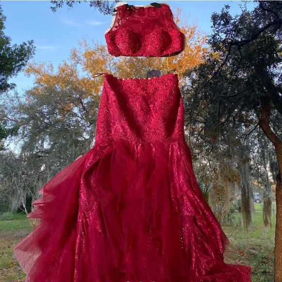 Dresses | Ruby Red Princess Prom Dress | Poshmark